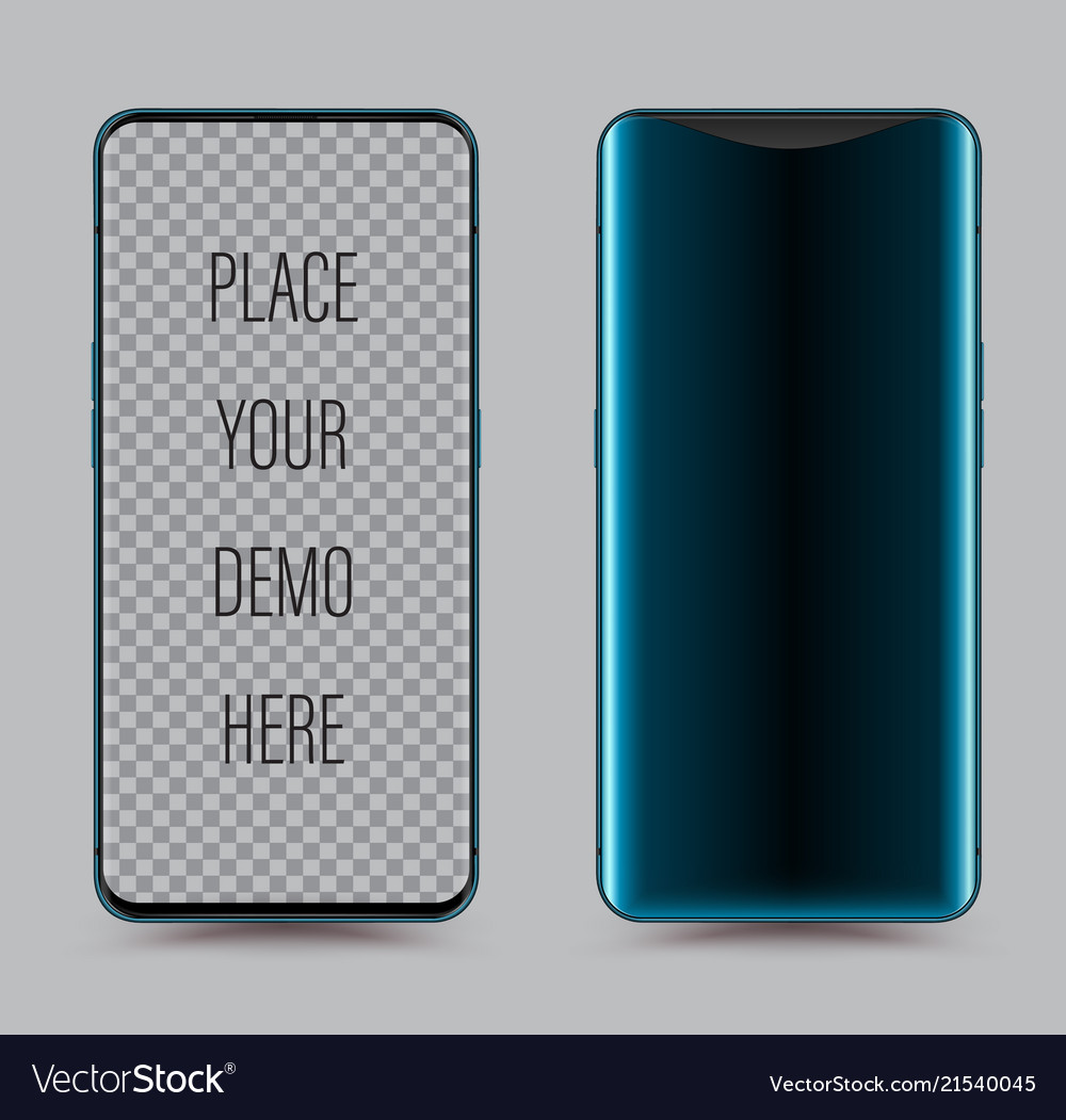 Realistic smartphones mockups Royalty Free Vector Image