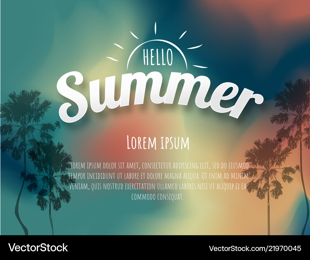 Summer time background of a glowing Royalty Free Vector