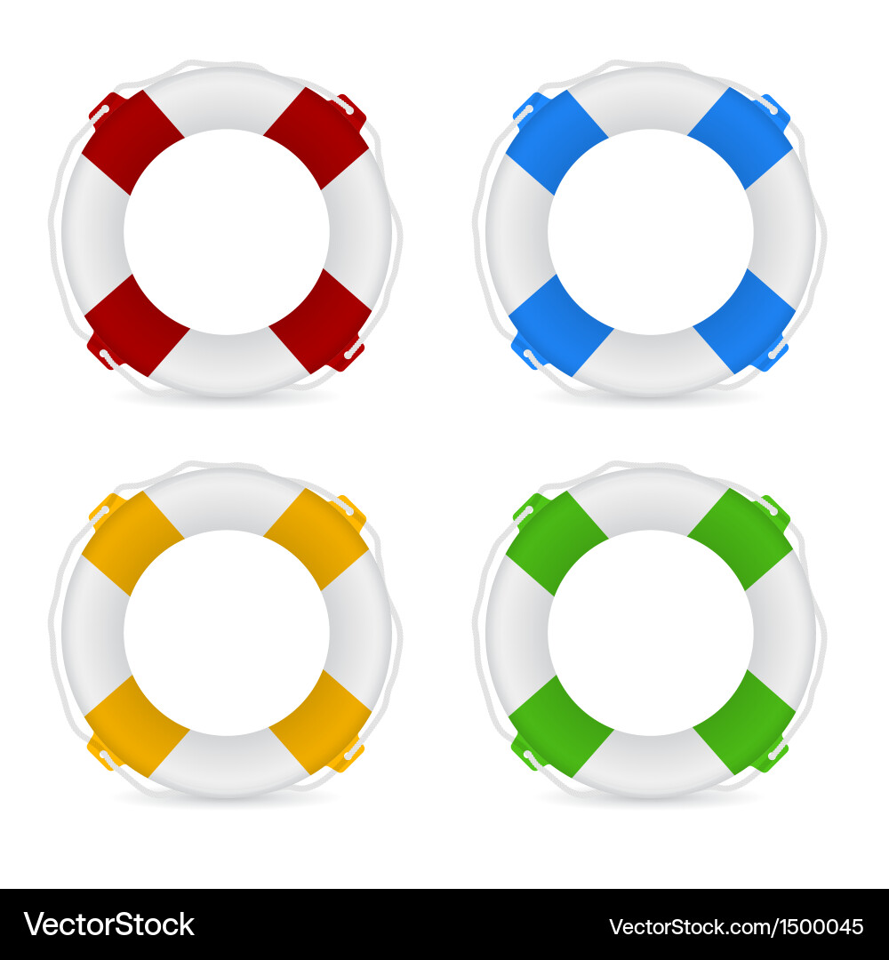 White Lifebuoy Royalty Free Vector Image - VectorStock