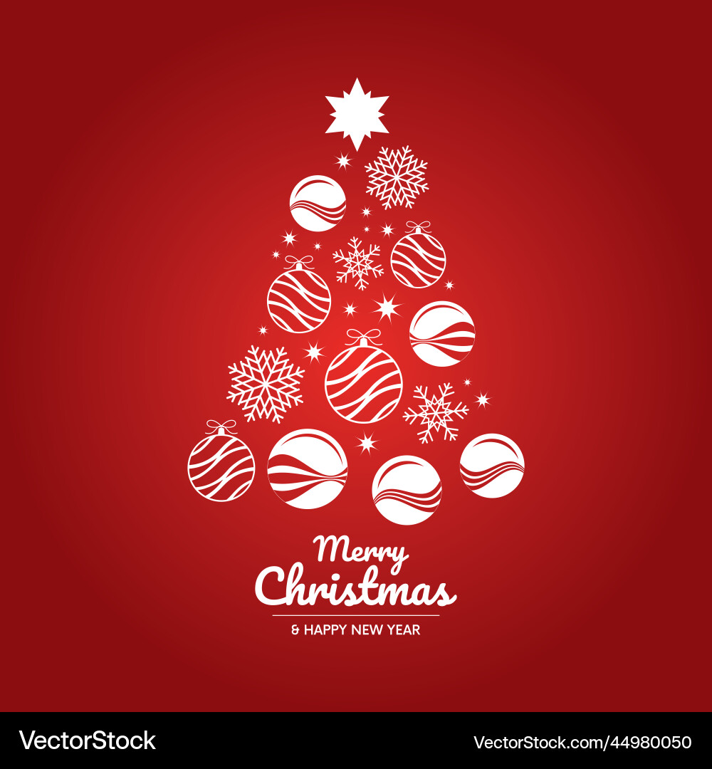 Beautiful white luxury abstract christmas tree Vector Image