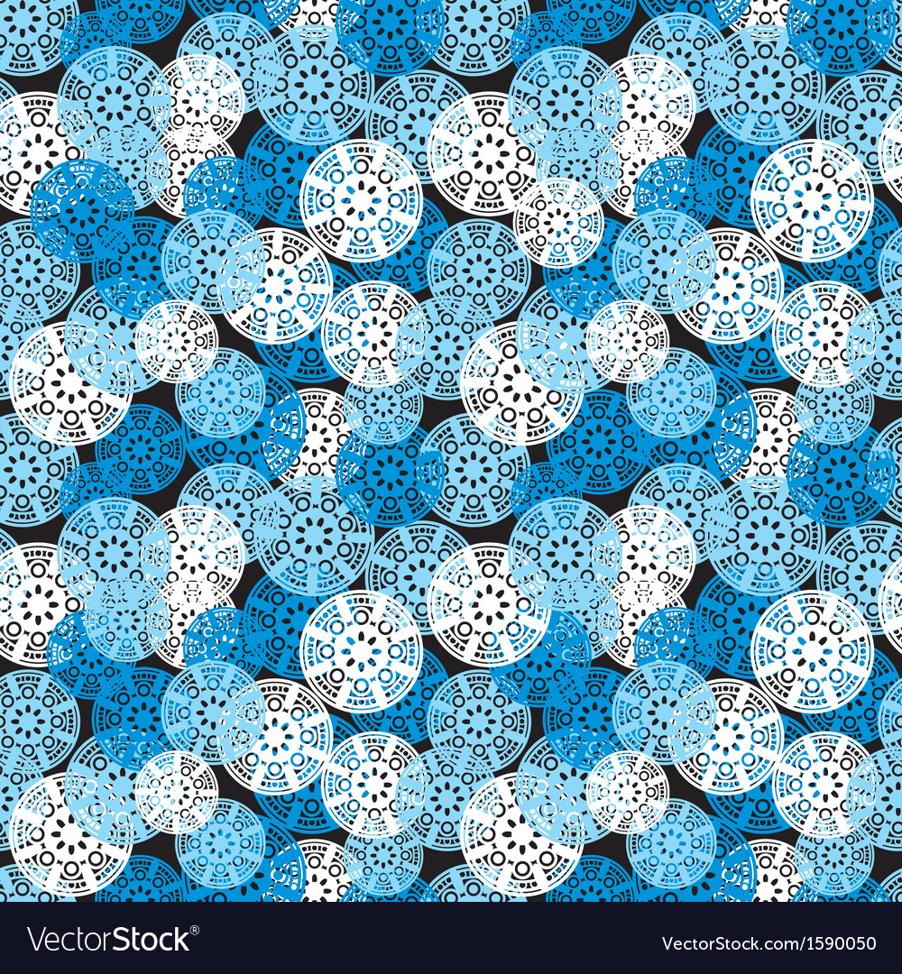 Blue geometric seamless pattern Royalty Free Vector Image