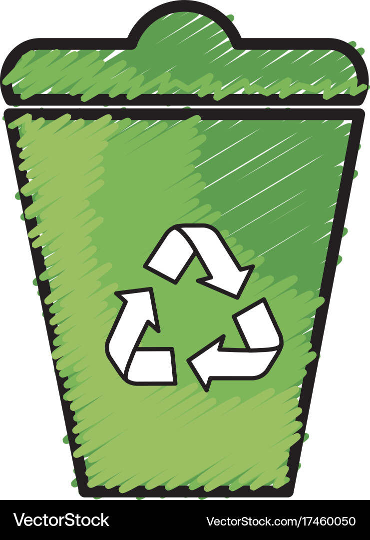 Can recycle to environment care Royalty Free Vector Image