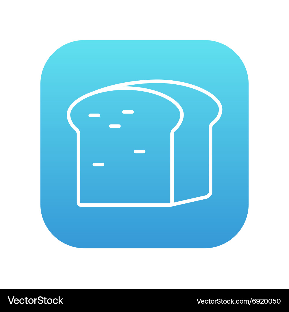 Half of bread line icon Royalty Free Vector Image