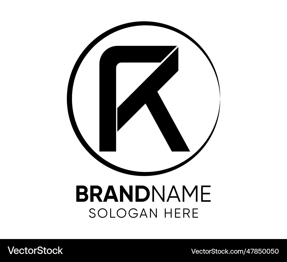 Initial r r k r t letter logo template Royalty Free Vector