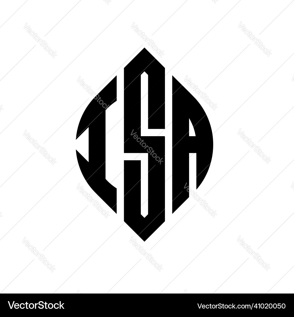 Isa circle letter logo design with circle Vector Image