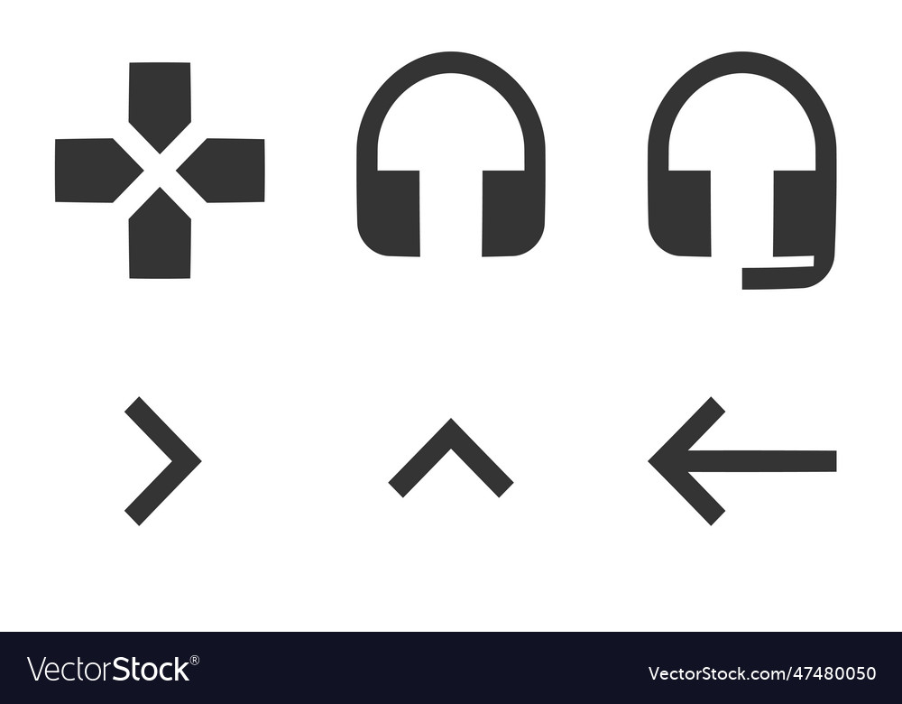 Set of 6 icons hardware creative business Vector Image