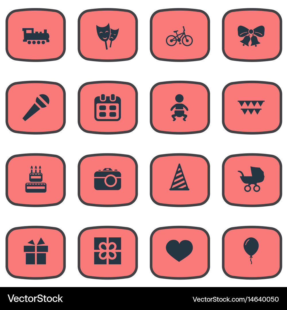 Set of simple celebration Royalty Free Vector Image