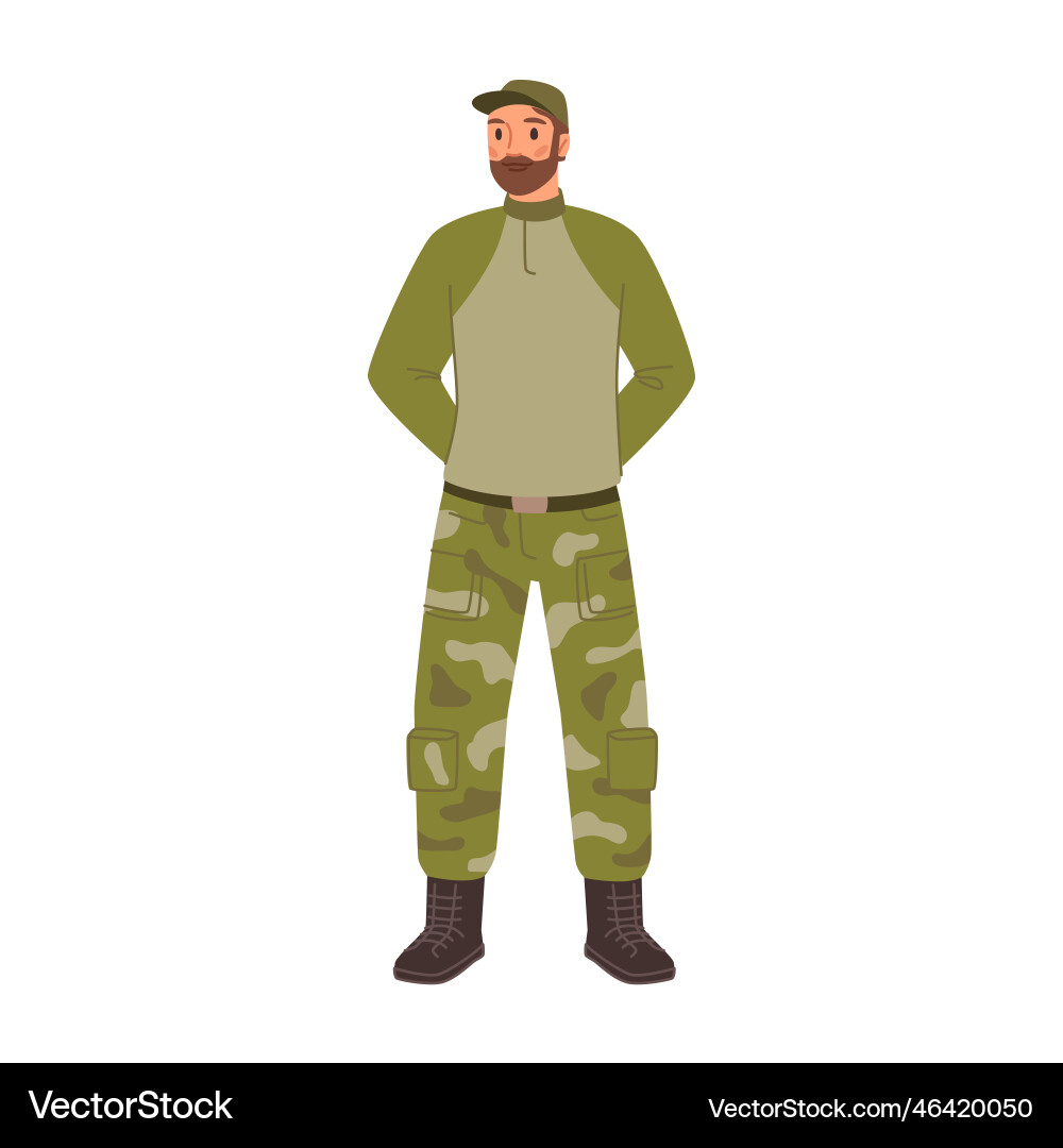 Soldier infantry man in uniform Royalty Free Vector Image
