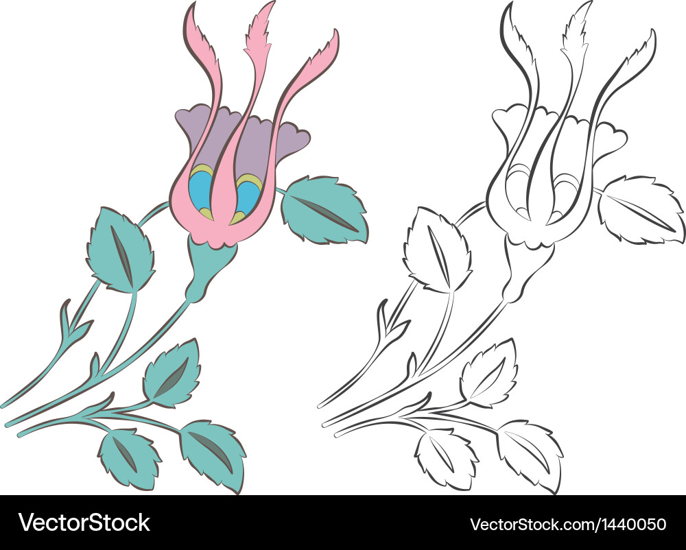 Turkish Ottoman Floral Design Royalty Free Vector Image