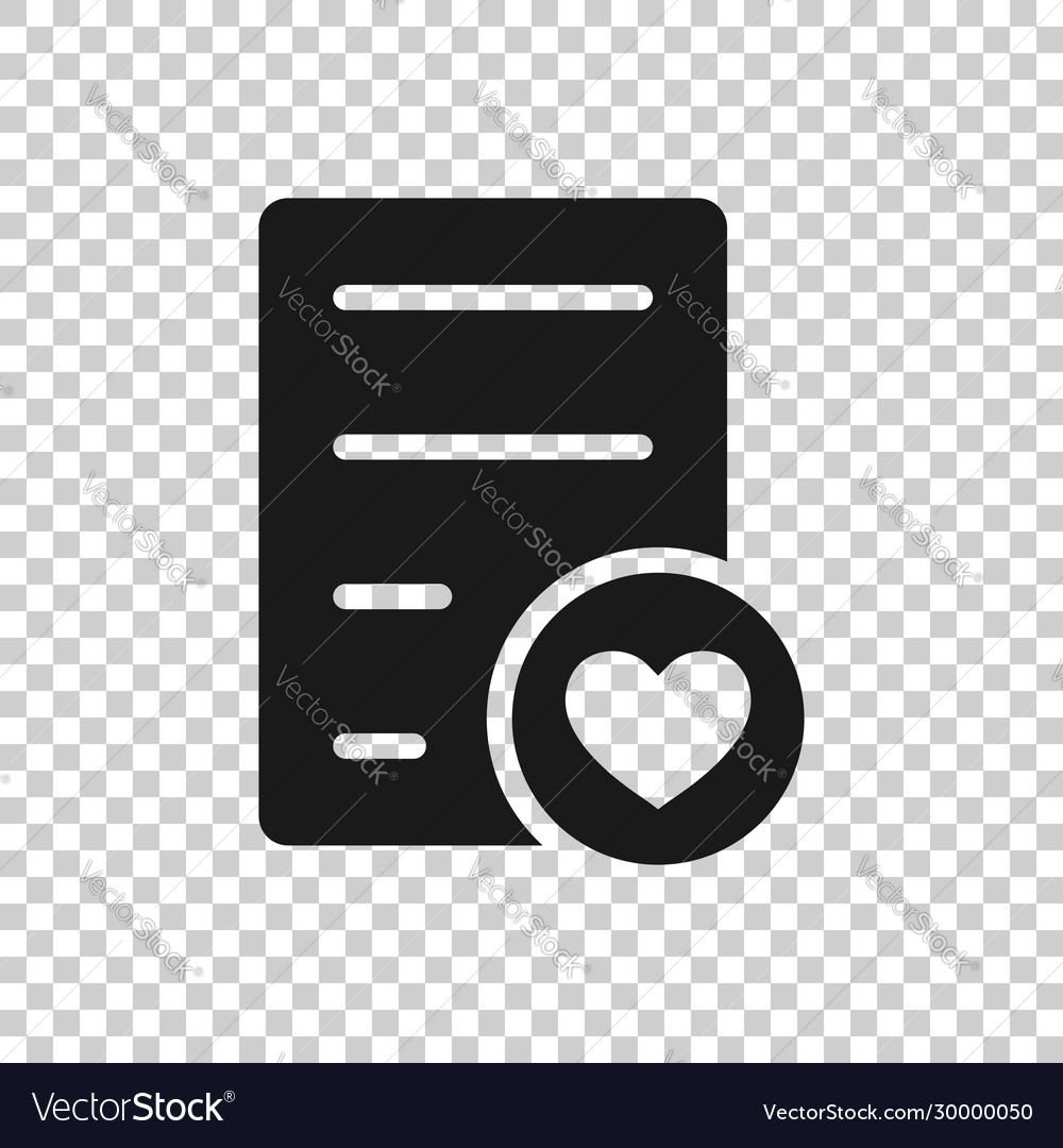 Wishlist icon in flat style like document Vector Image