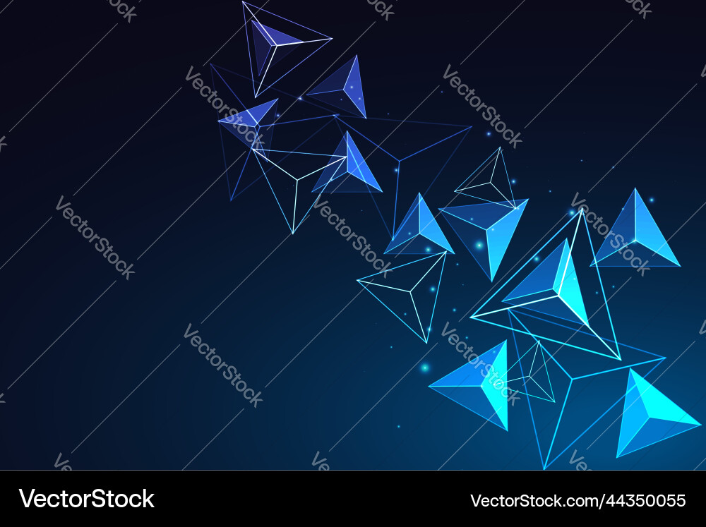 Abstract futuristic dynamic banner with glowing Vector Image