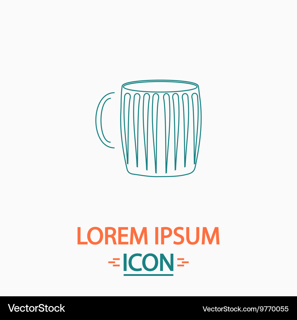 Beer mug computer symbol Royalty Free Vector Image