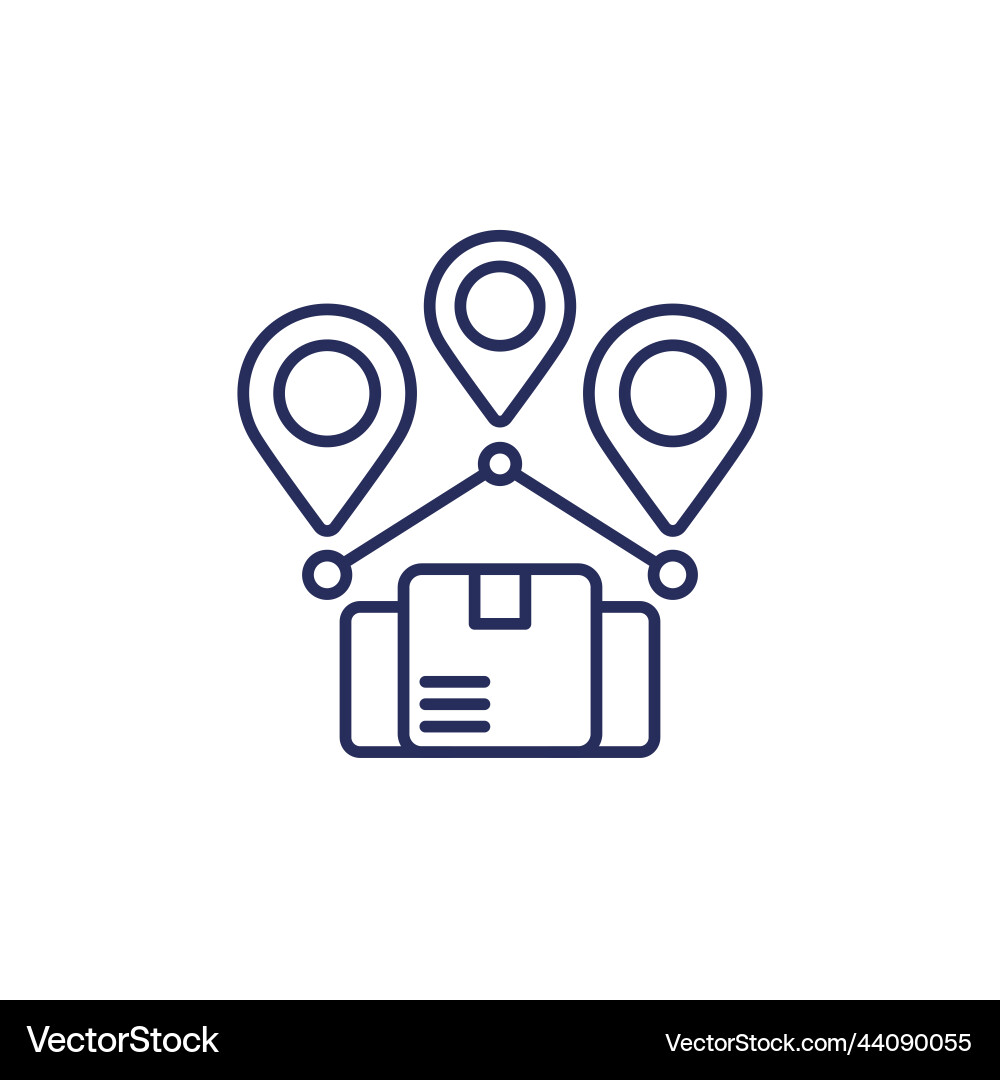Dropshipping line icon order fulfillment Vector Image