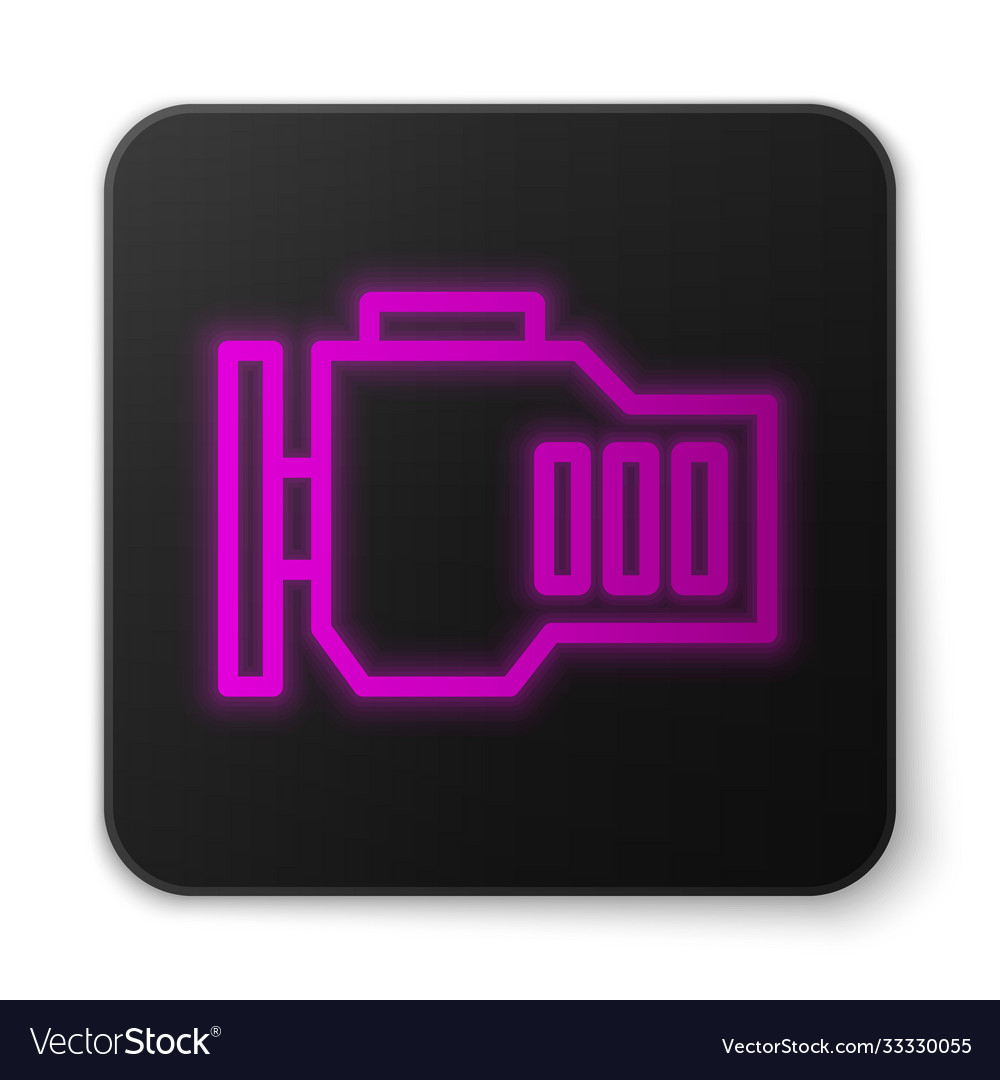 Glowing neon line check engine icon isolated Vector Image Glowing neon line check engine icon isolated Vector Image