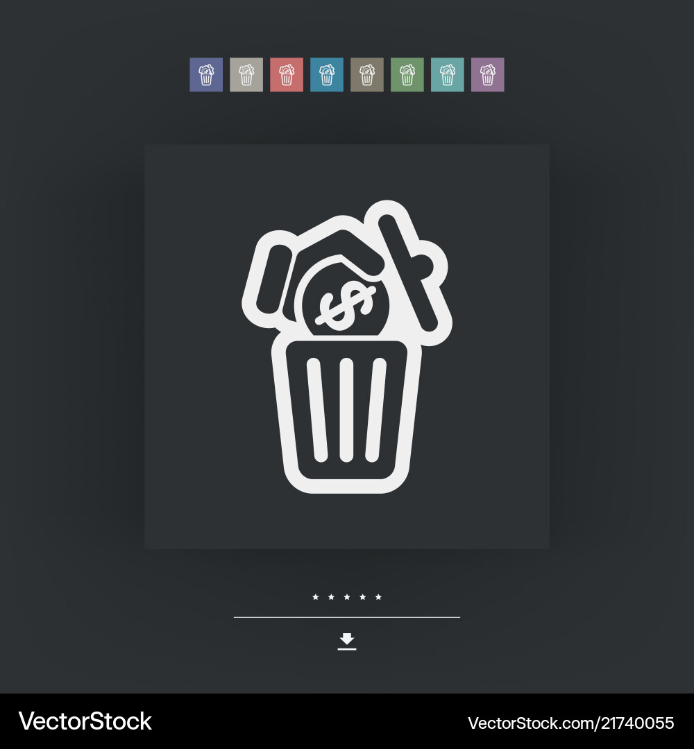 Waste of money Royalty Free Vector Image - VectorStock
