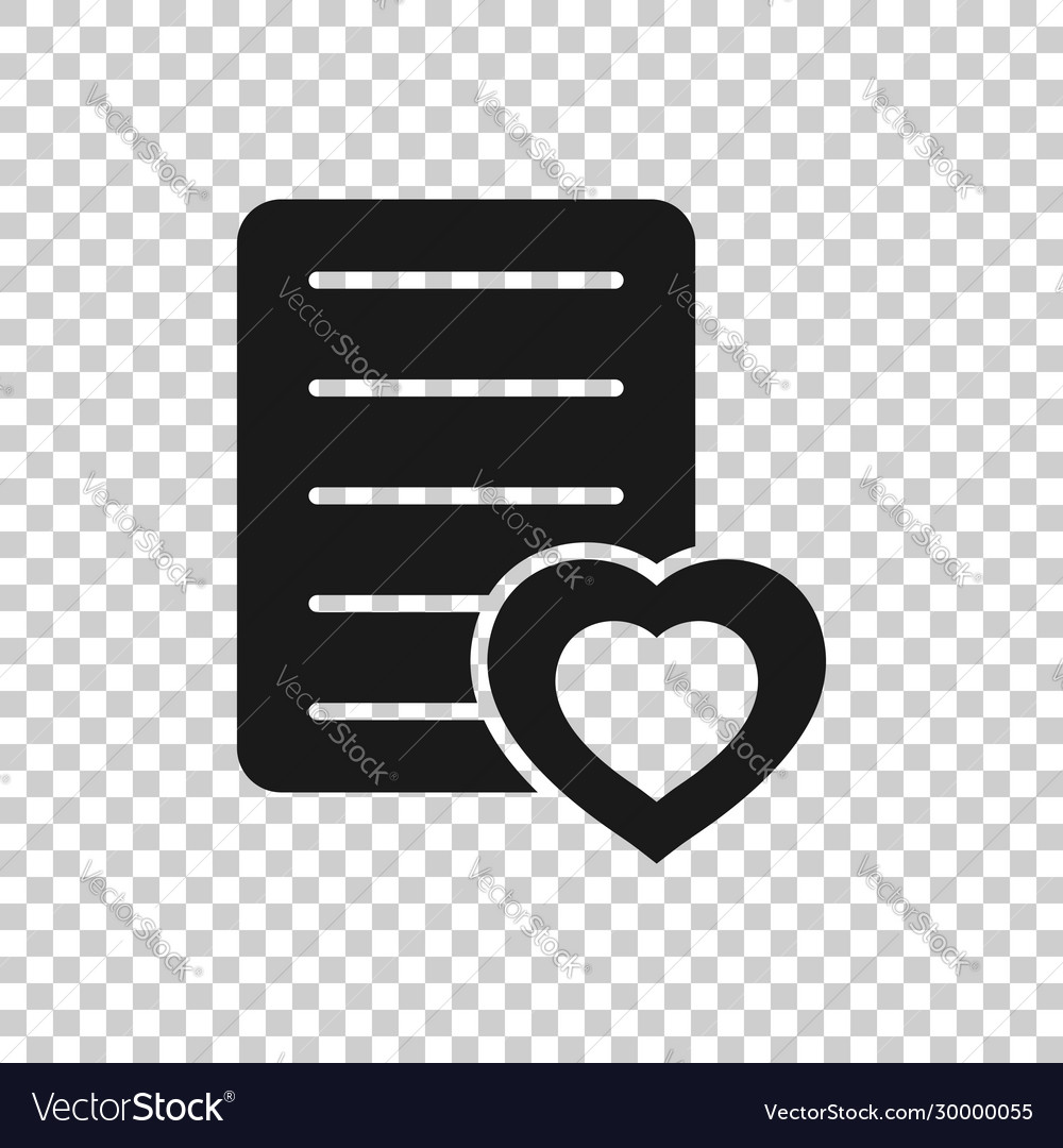 Wishlist icon in flat style like document on Vector Image