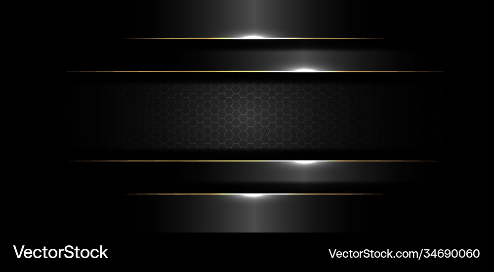 Abstract banner design template black glossy with Vector Image