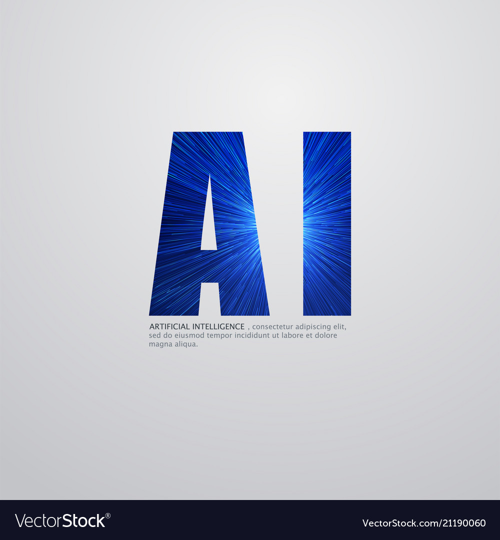 Ai letter artificial intelligence Royalty Free Vector Image