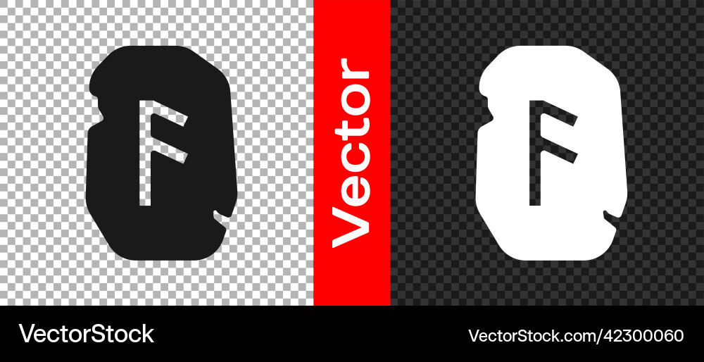 Black magic rune icon isolated on transparent Vector Image