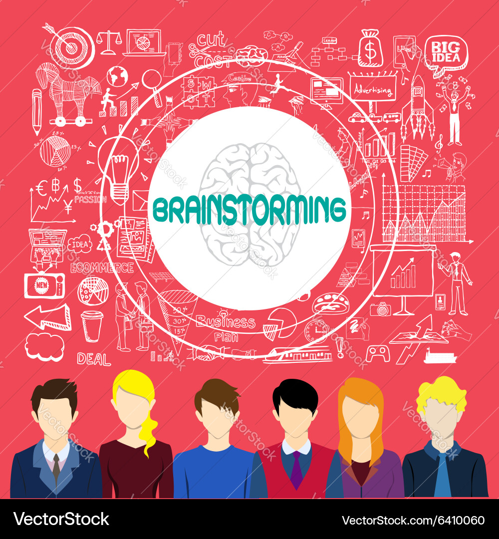 Brainstorming business Royalty Free Vector Image