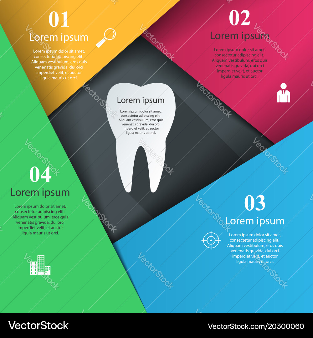 Business infographics tooth icon Royalty Free Vector Image