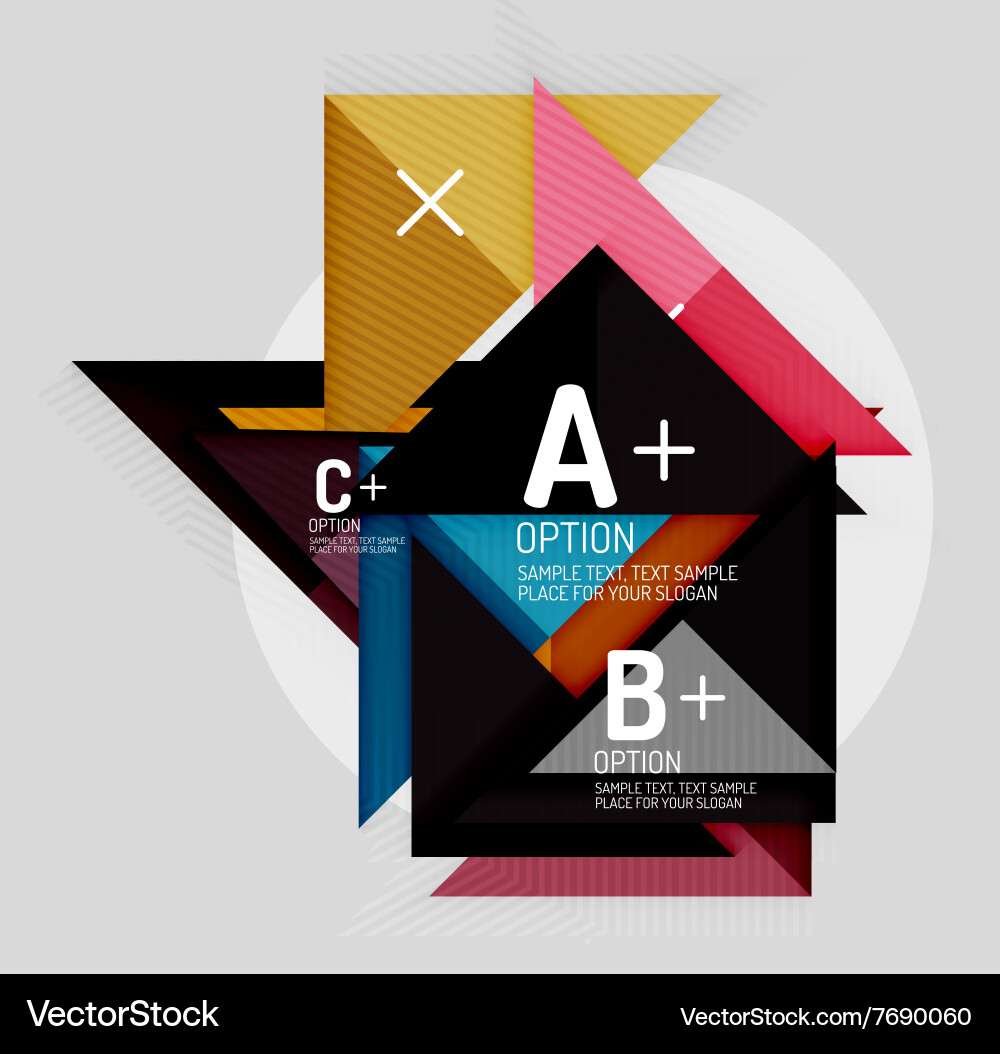 Paper style abstract geometric shapes Royalty Free Vector