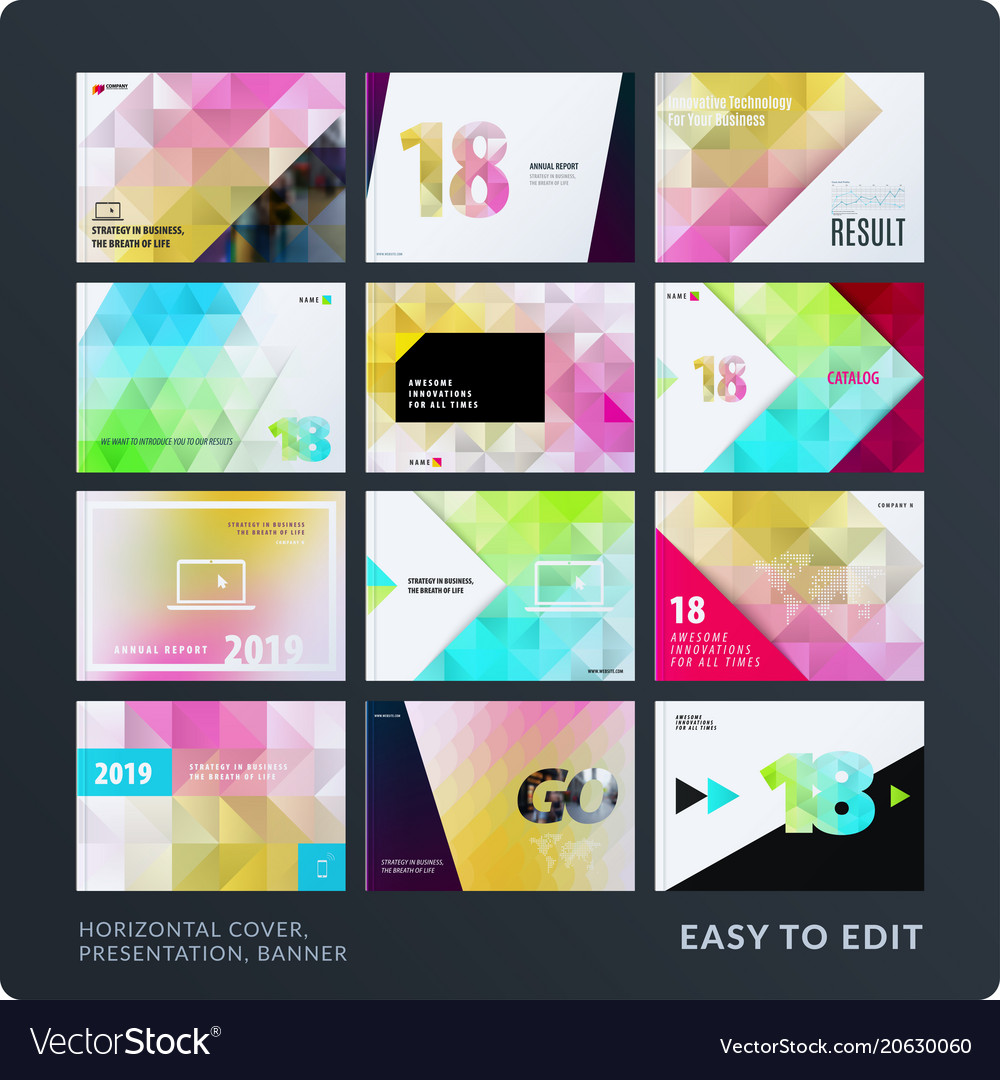 Presentation abstract set of modern Royalty Free Vector