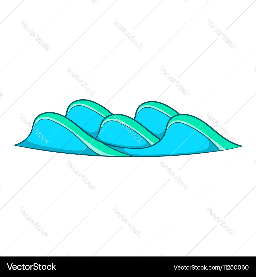 Small sea wave icon cartoon style Royalty Free Vector Image