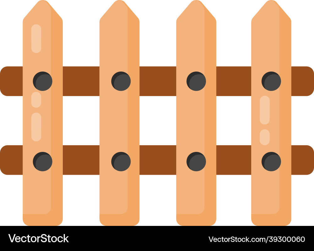 Wooden fence Royalty Free Vector Image - VectorStock