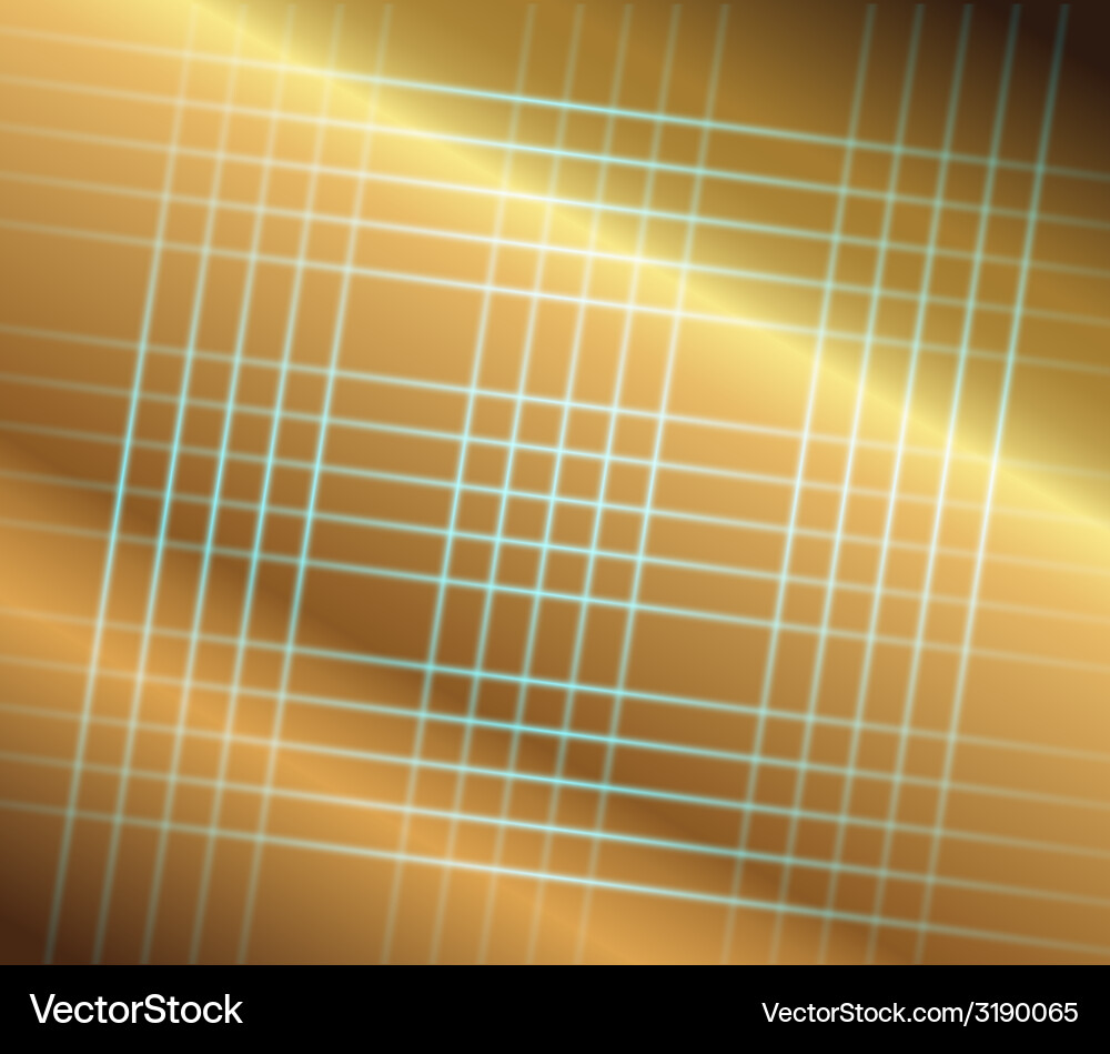 Abstract golden grid perspective space background Vector Image