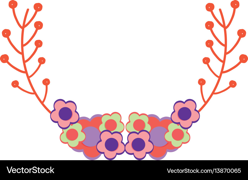 Beautiful flowers decoration design Royalty Free Vector