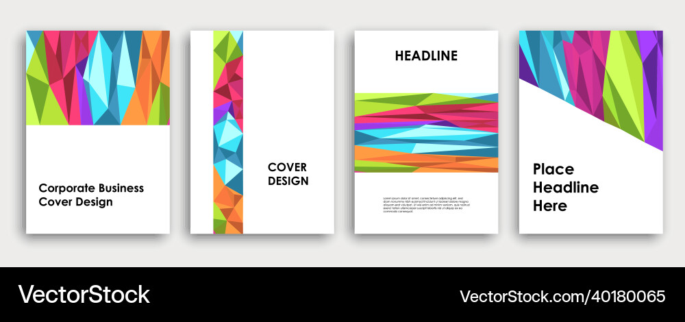 Colorful book cover design abstract background Vector Image