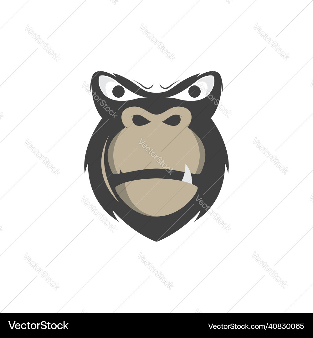 Cool face gorilla modern colorful logo design Vector Image