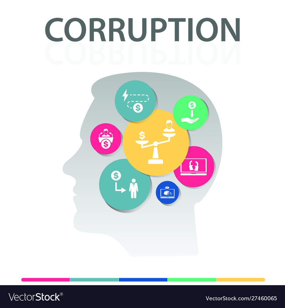 Corruption infographics design timeline concept Vector Image Corruption infographics design timeline concept Vector Image