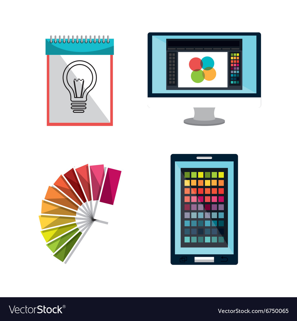 Creative process graphic design Royalty Free Vector Image