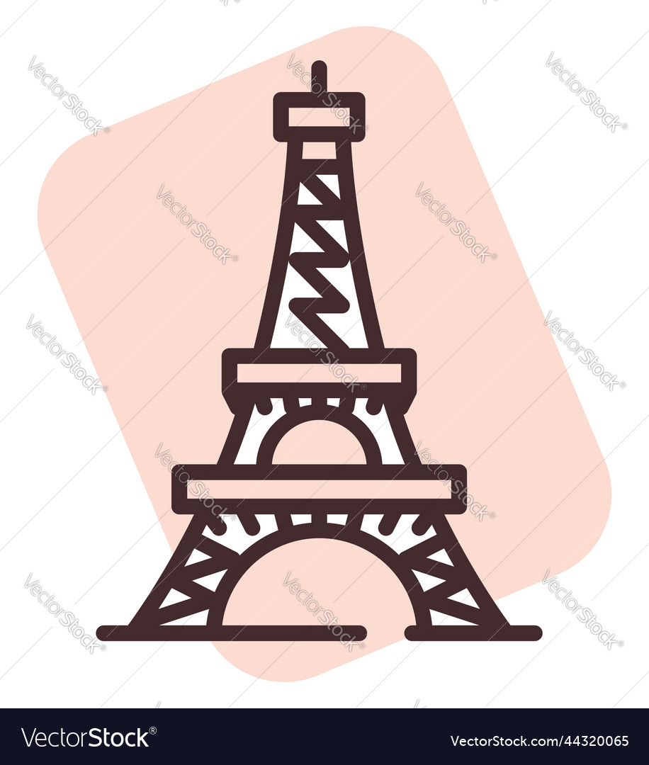 Eiffel tower on white background Royalty Free Vector Image