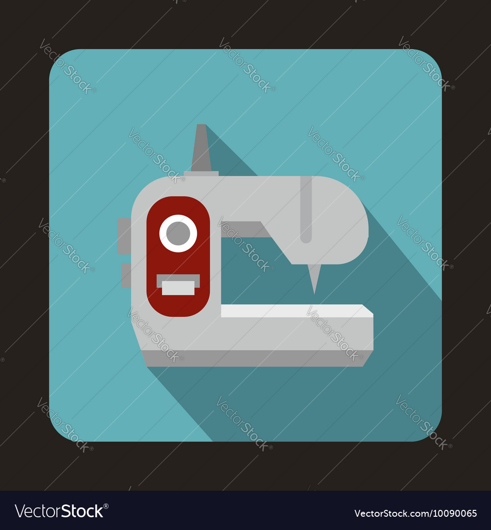 Sewing Machine Icon Flat Style Royalty Free Vector Image