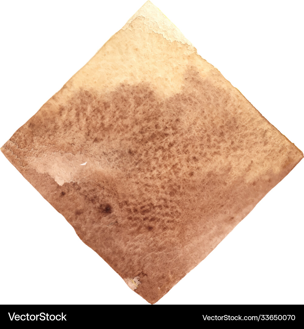 Abstract brown square watercolor banner Royalty Free Vector