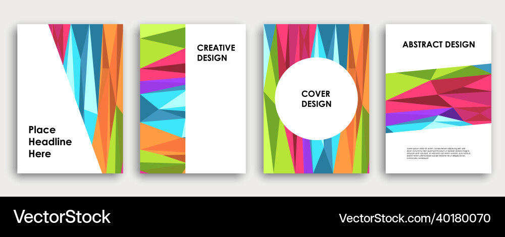 Colorful book cover design abstract background Vector Image