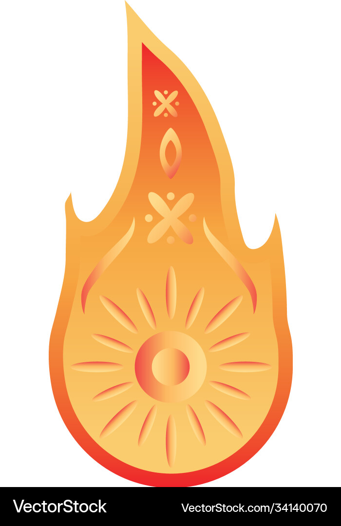 Festival lights candle flame in white Royalty Free Vector