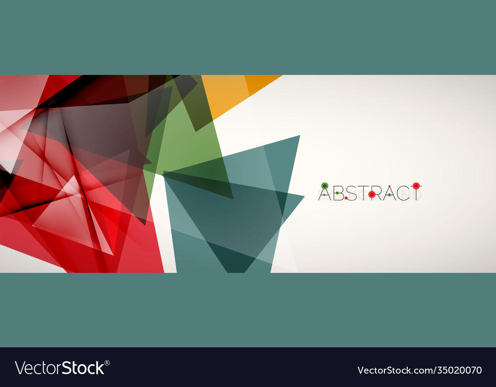 Geometric abstract background color triangle Vector Image