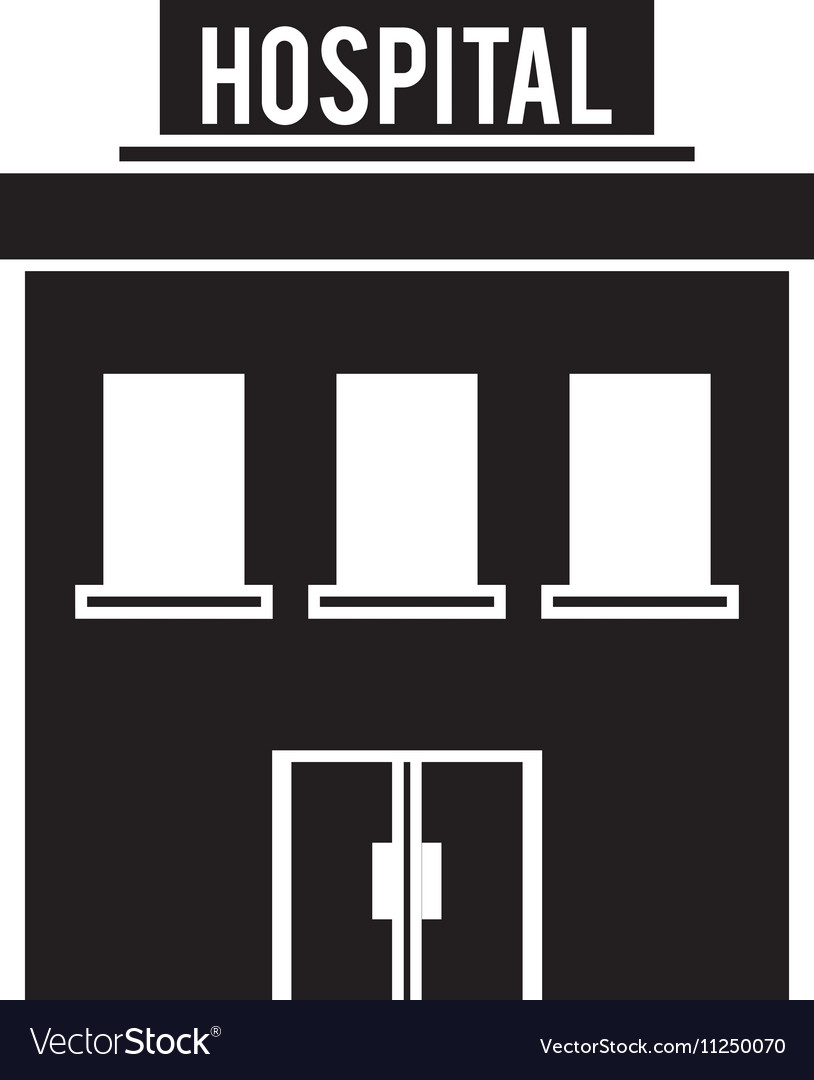 Isolated hospital building design Royalty Free Vector Image