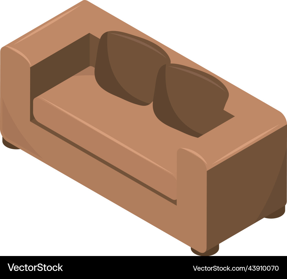 Sofa furniture isometric Royalty Free Vector Image