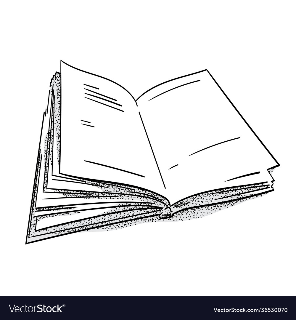 White opened book with pages Royalty Free Vector Image