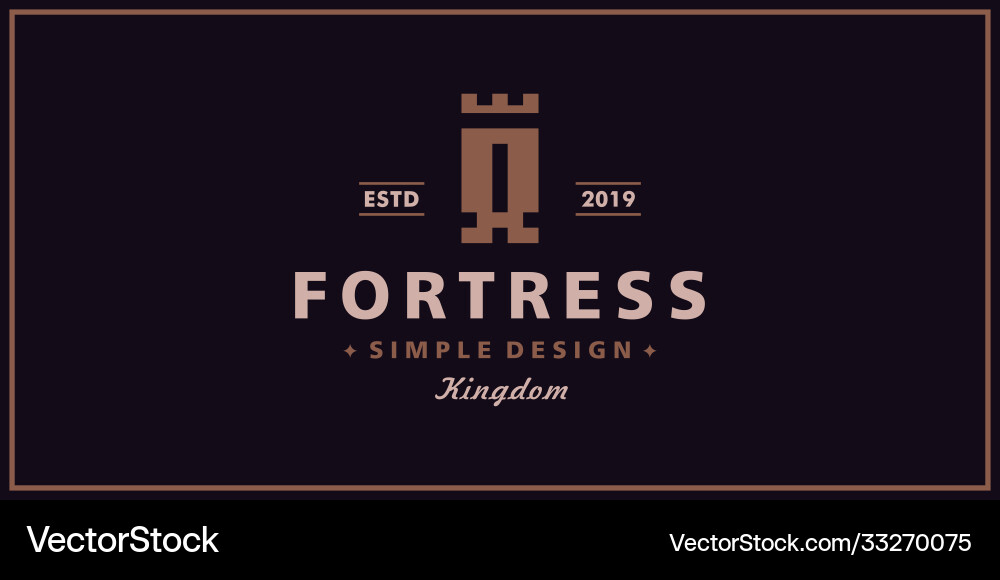 A letter castle logo design inspiration Royalty Free Vector