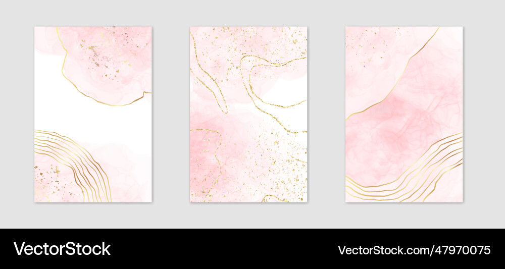 Abstract dusty pink liquid watercolor background Vector Image