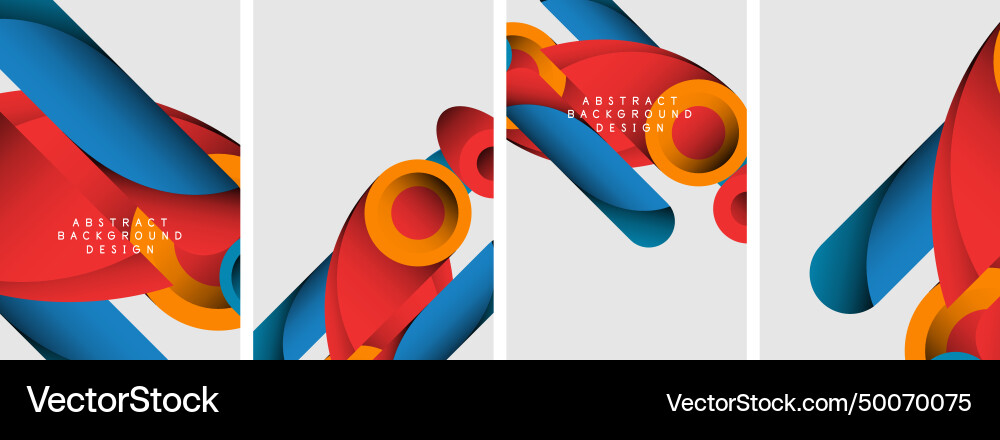 Abstract round shapes and circles poster designs Vector Image