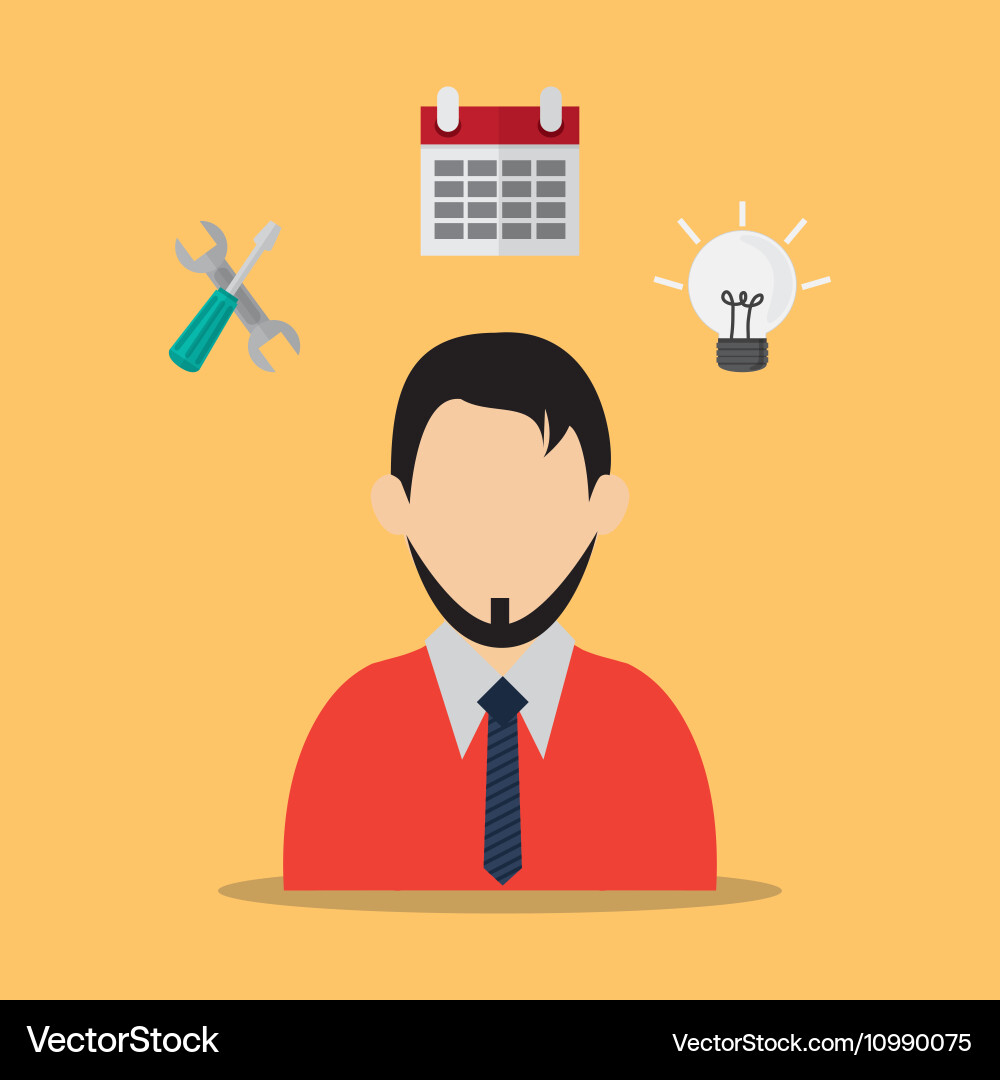 Businessman cartoon design Royalty Free Vector Image