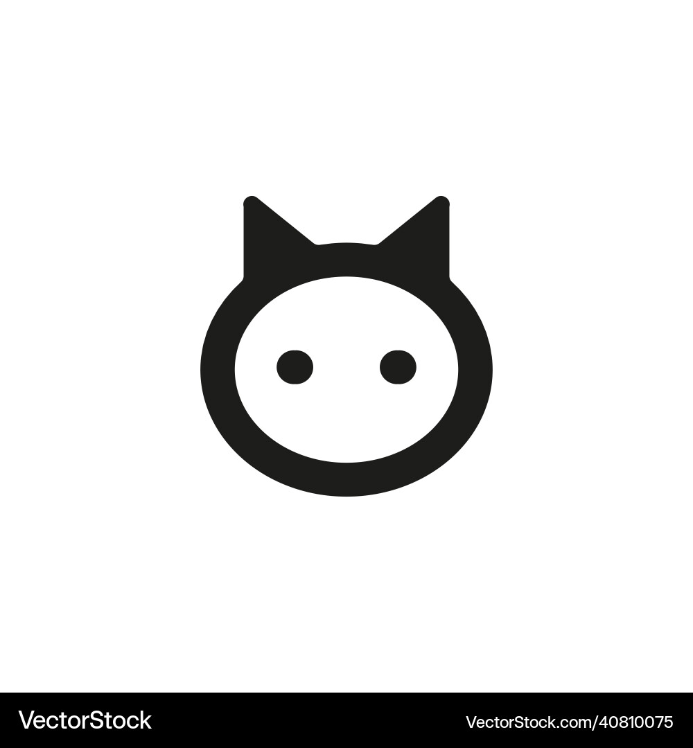 Cat icon simple style animal welfare association Vector Image