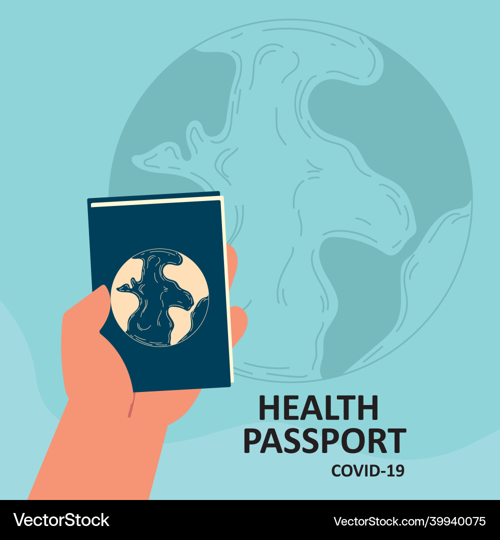 Health passport world Royalty Free Vector Image